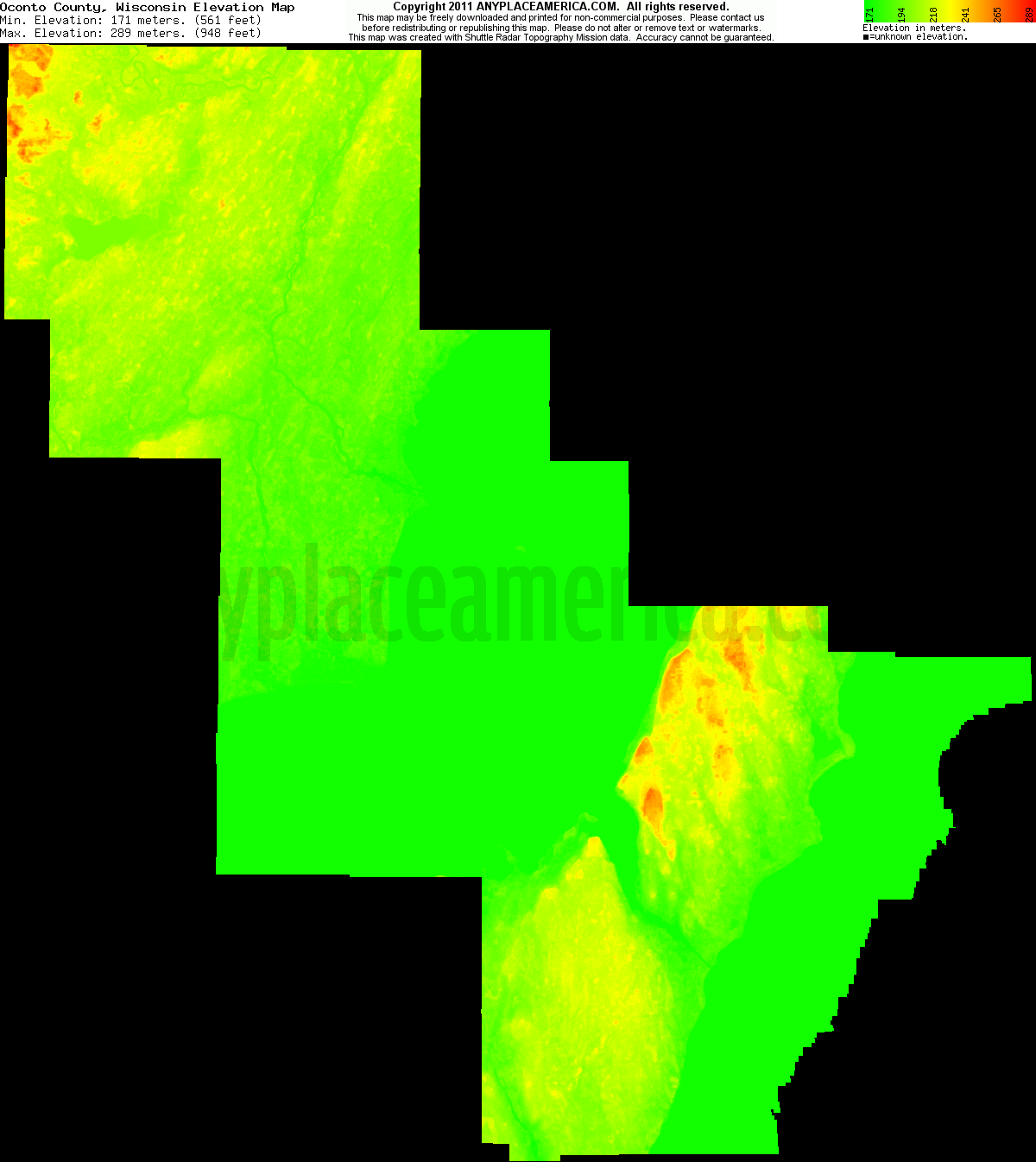 Free Oconto County, Wisconsin Topo Maps & Elevations