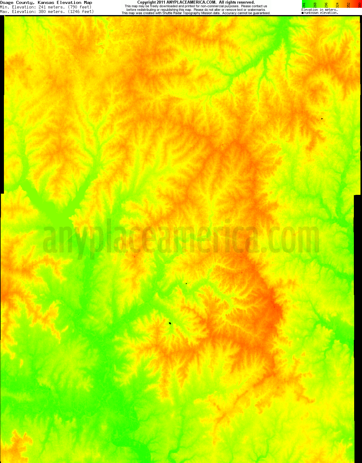 Free Osage County, Kansas Topo Maps & Elevations
