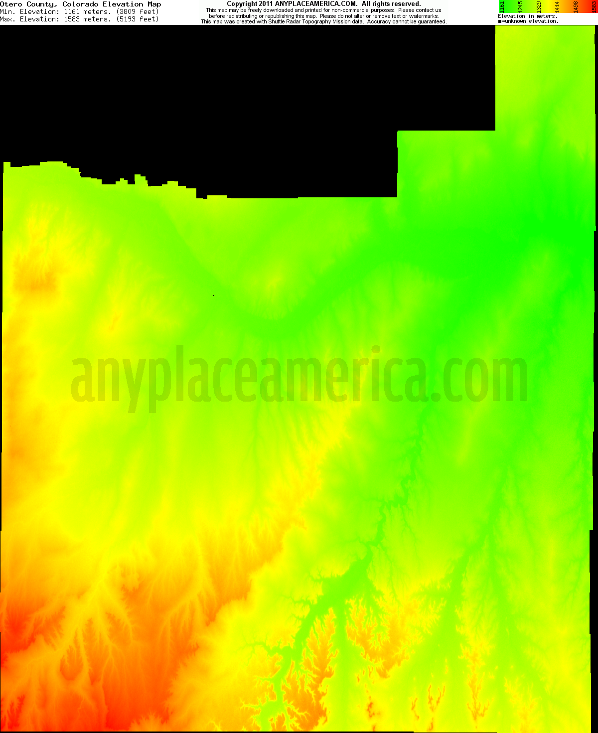 Free Otero County, Colorado Topo Maps & Elevations