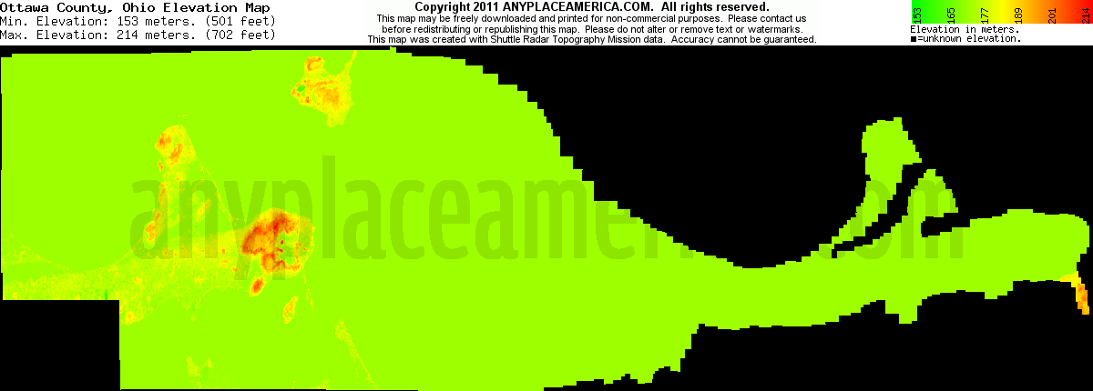 Free Ottawa County, Ohio Topo Maps & Elevations