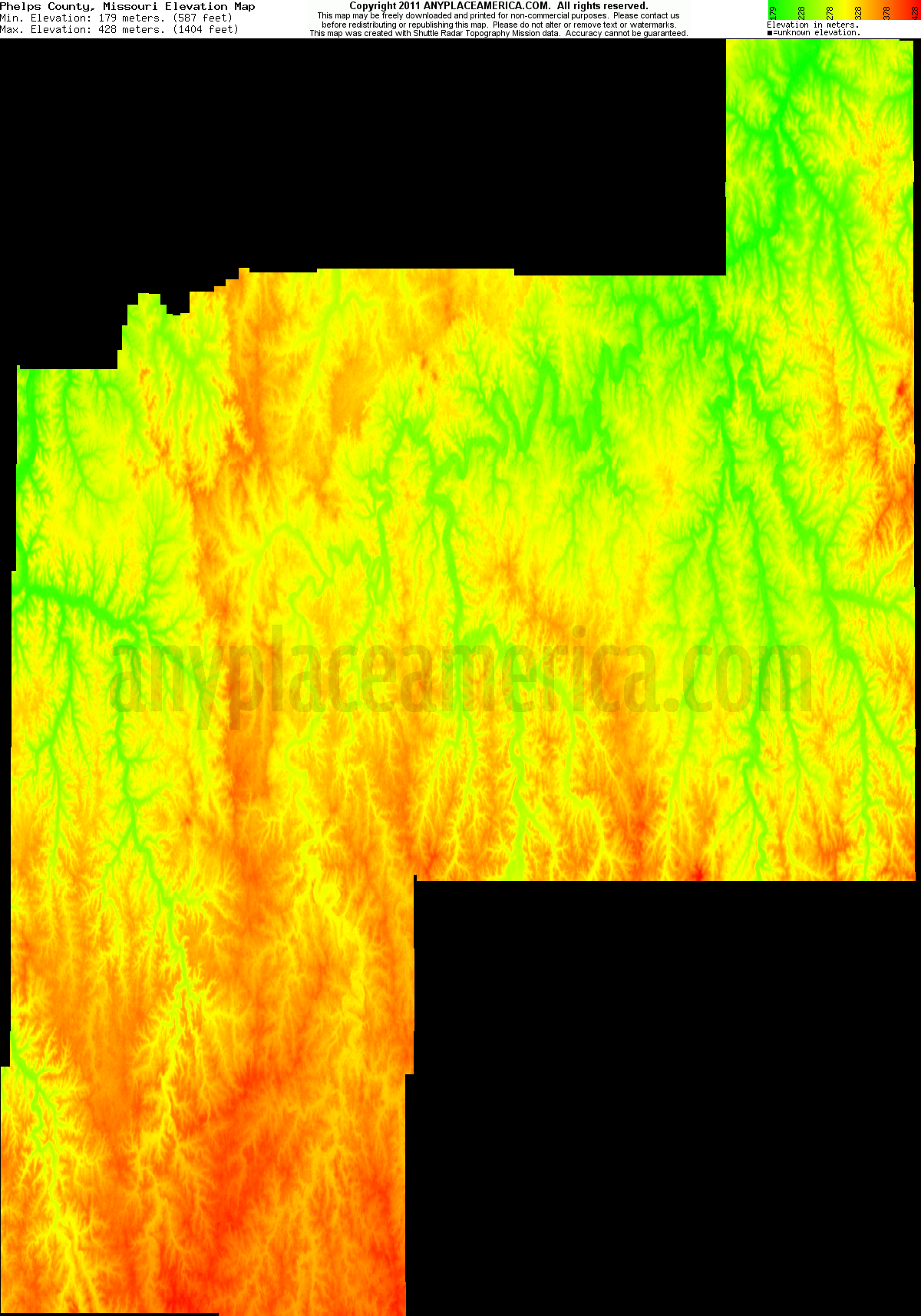 Free Phelps County, Missouri Topo Maps & Elevations