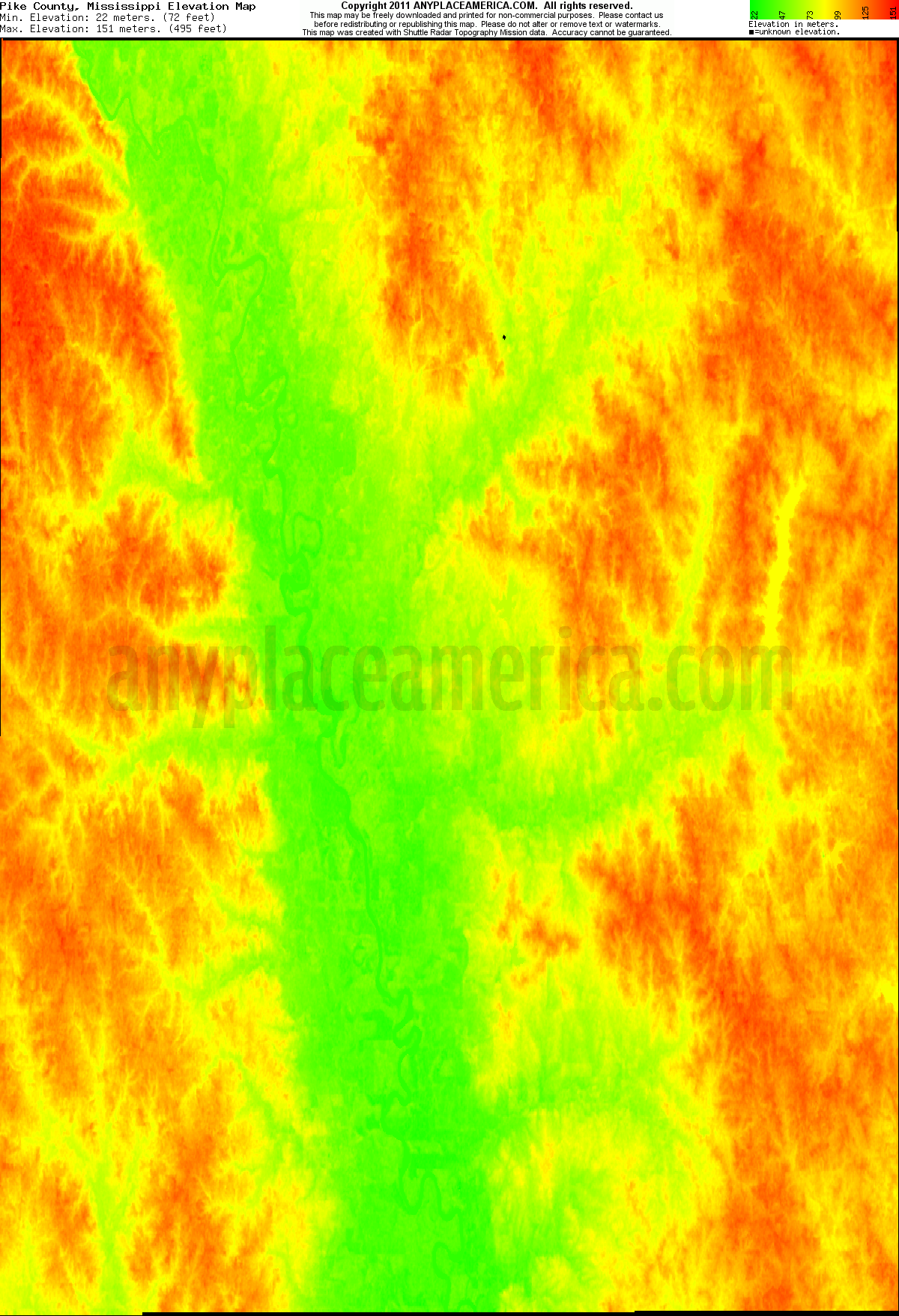 Free Pike County, Mississippi Topo Maps & Elevations