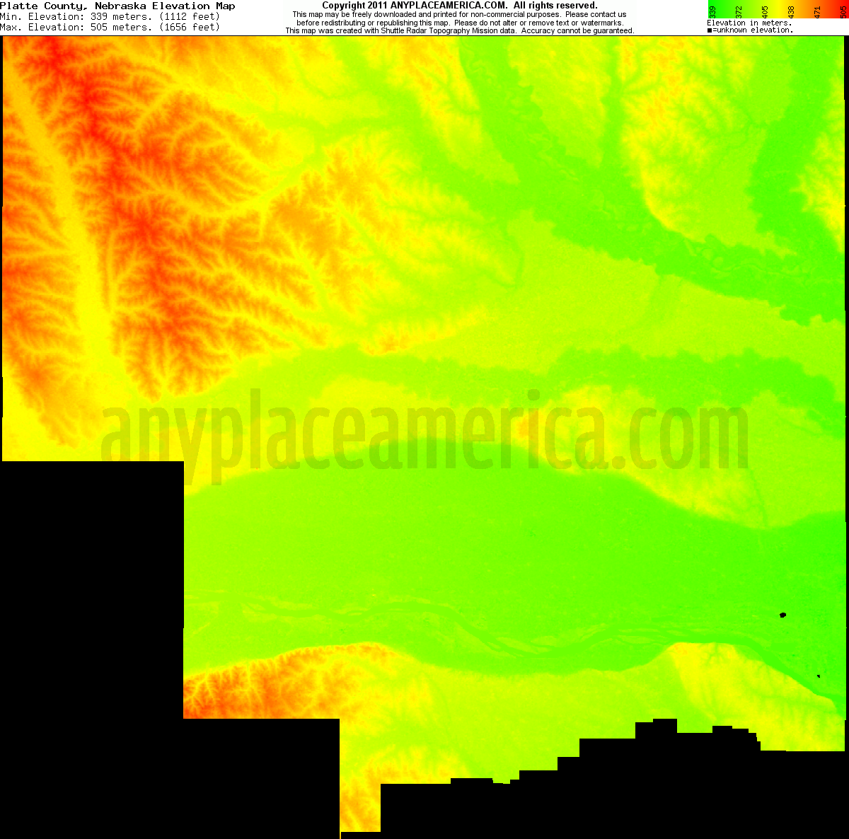 Free Platte County, Nebraska Topo Maps & Elevations