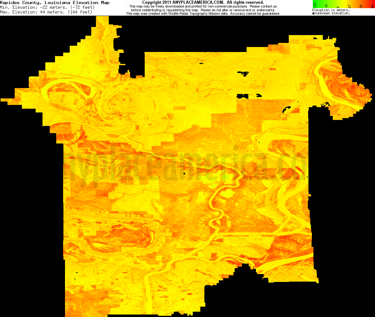 Lsu Elevation Map