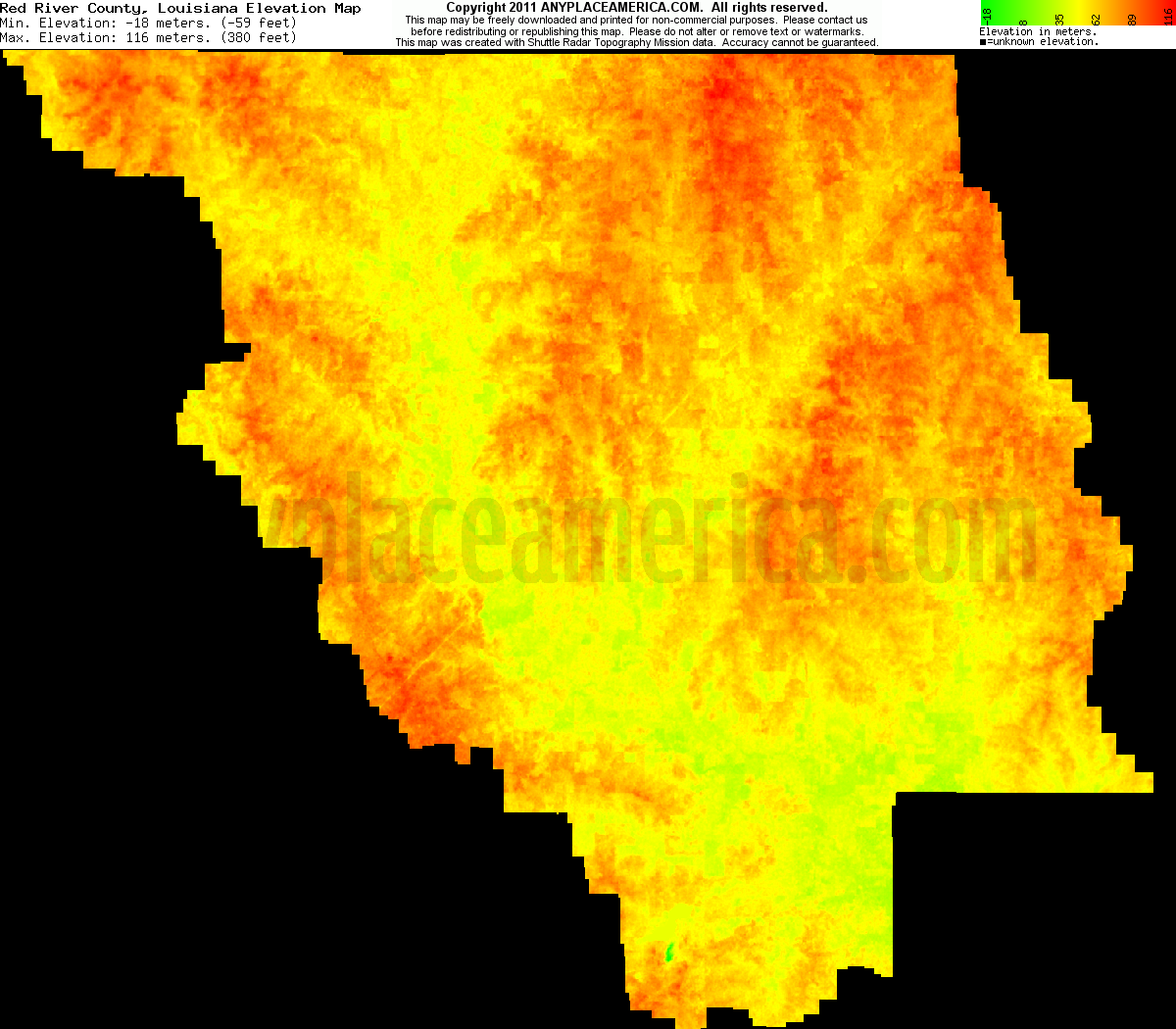 Free Red River Parish, Louisiana Topo Maps & Elevations