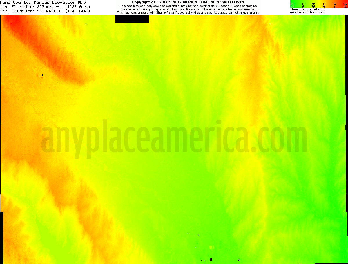 Free Reno County, Kansas Topo Maps & Elevations