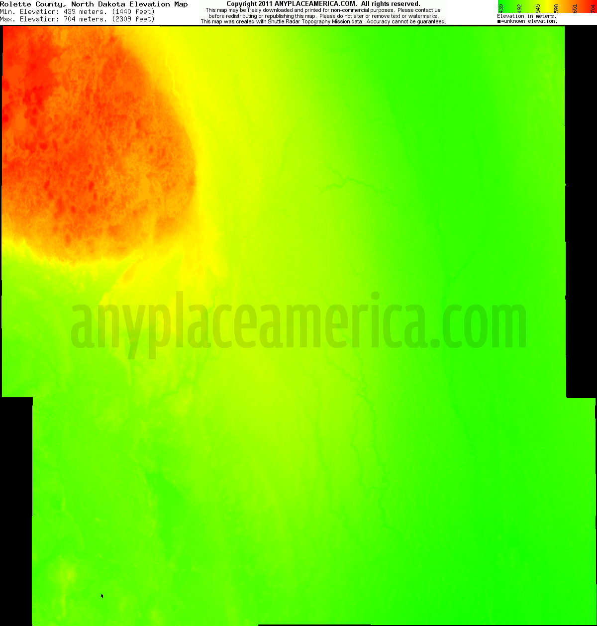 Free Rolette County, North Dakota Topo Maps & Elevations