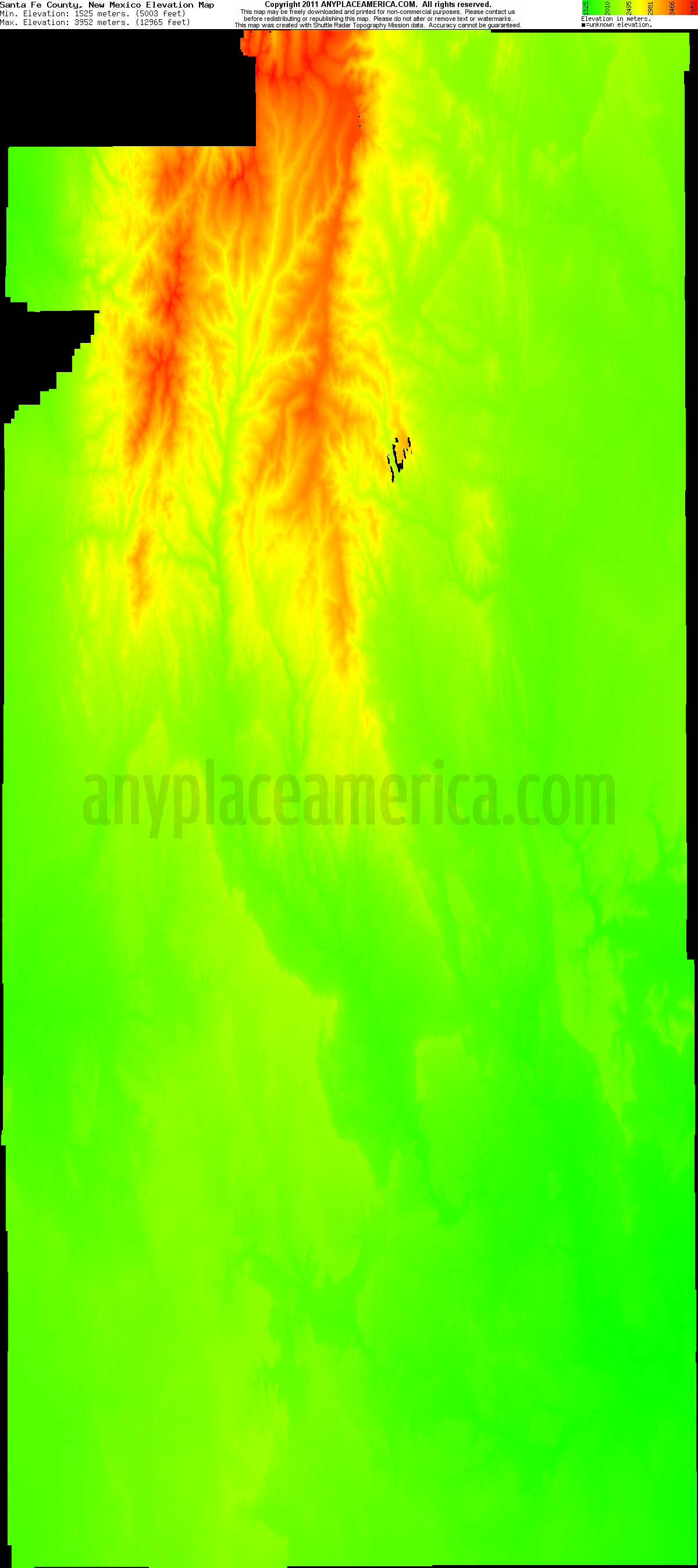 Free Santa Fe County, New Mexico Topo Maps & Elevations