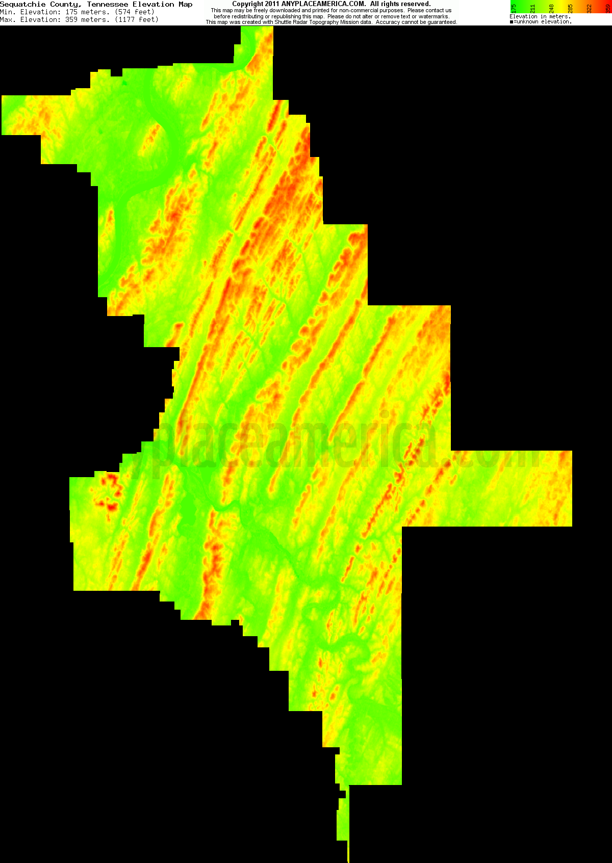 Free Sequatchie County, Tennessee Topo Maps & Elevations