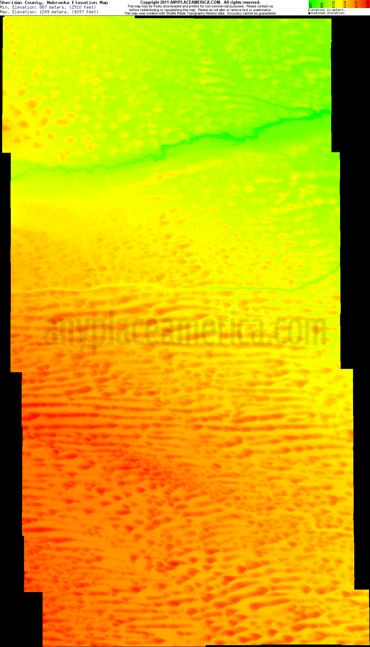 Free Sheridan County, Nebraska Topo Maps & Elevations