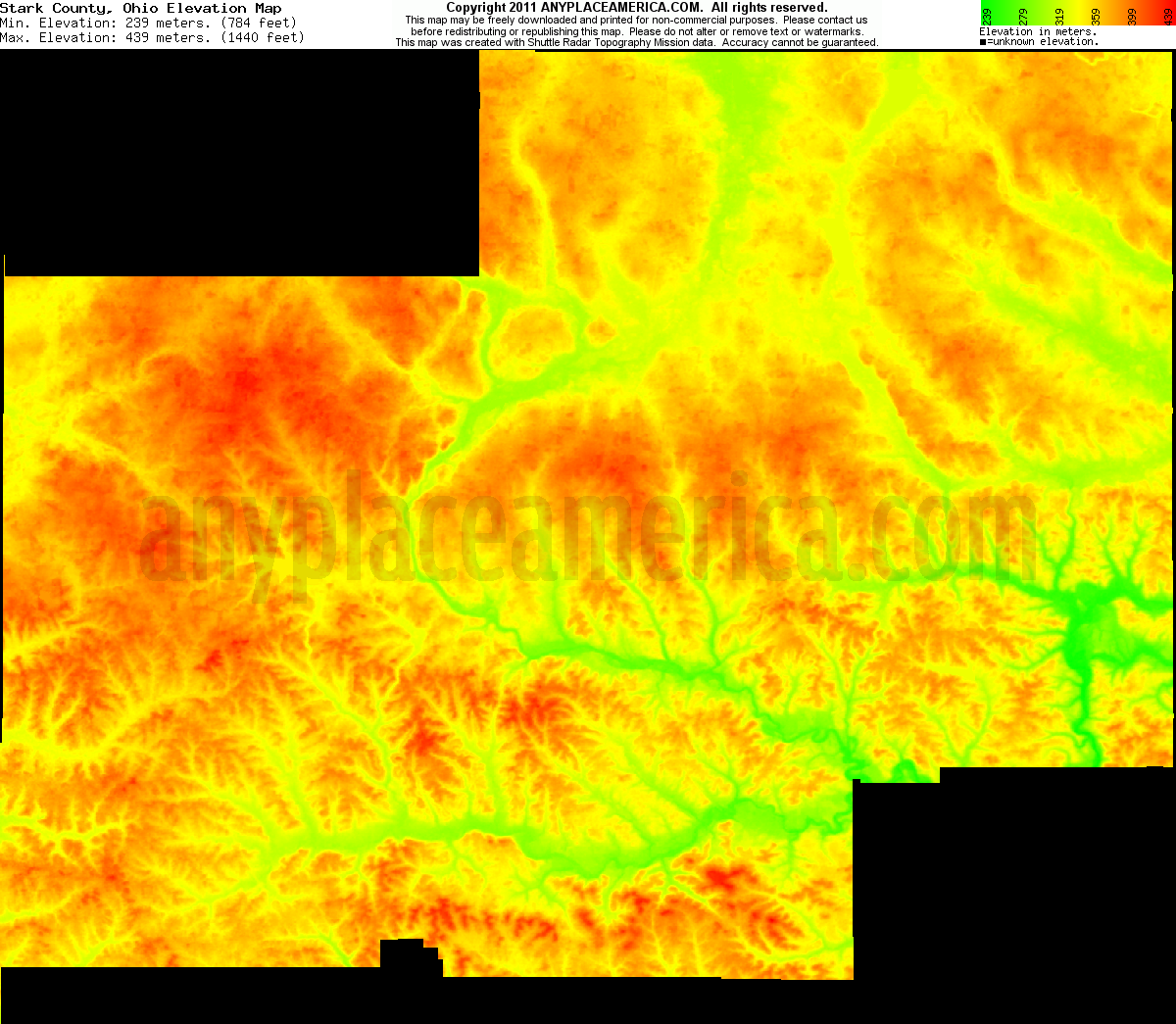 Free Stark County, Ohio Topo Maps & Elevations