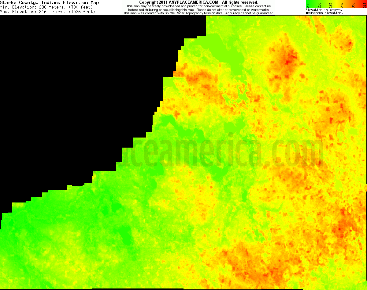 Free Starke County, Indiana Topo Maps & Elevations