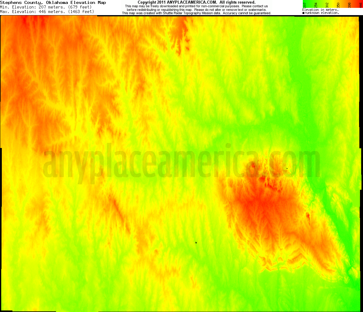 Free Stephens County, Oklahoma Topo Maps & Elevations