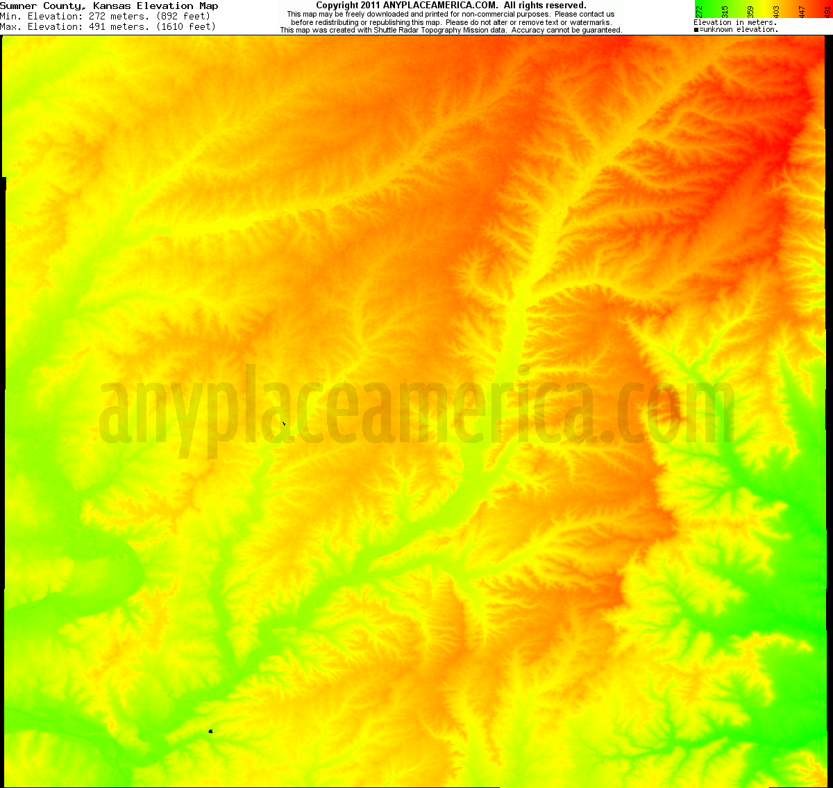 Free Sumner County, Kansas Topo Maps & Elevations