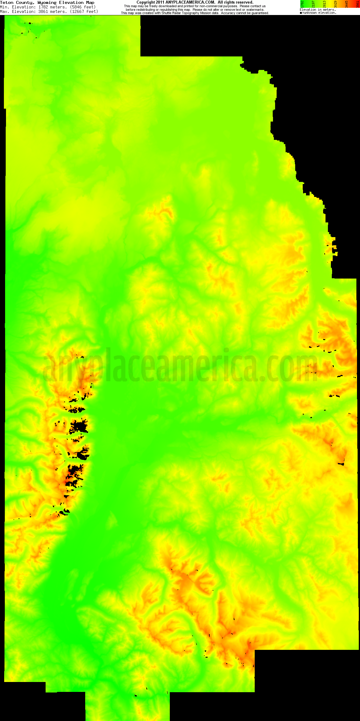 Free Teton County, Wyoming Topo Maps & Elevations