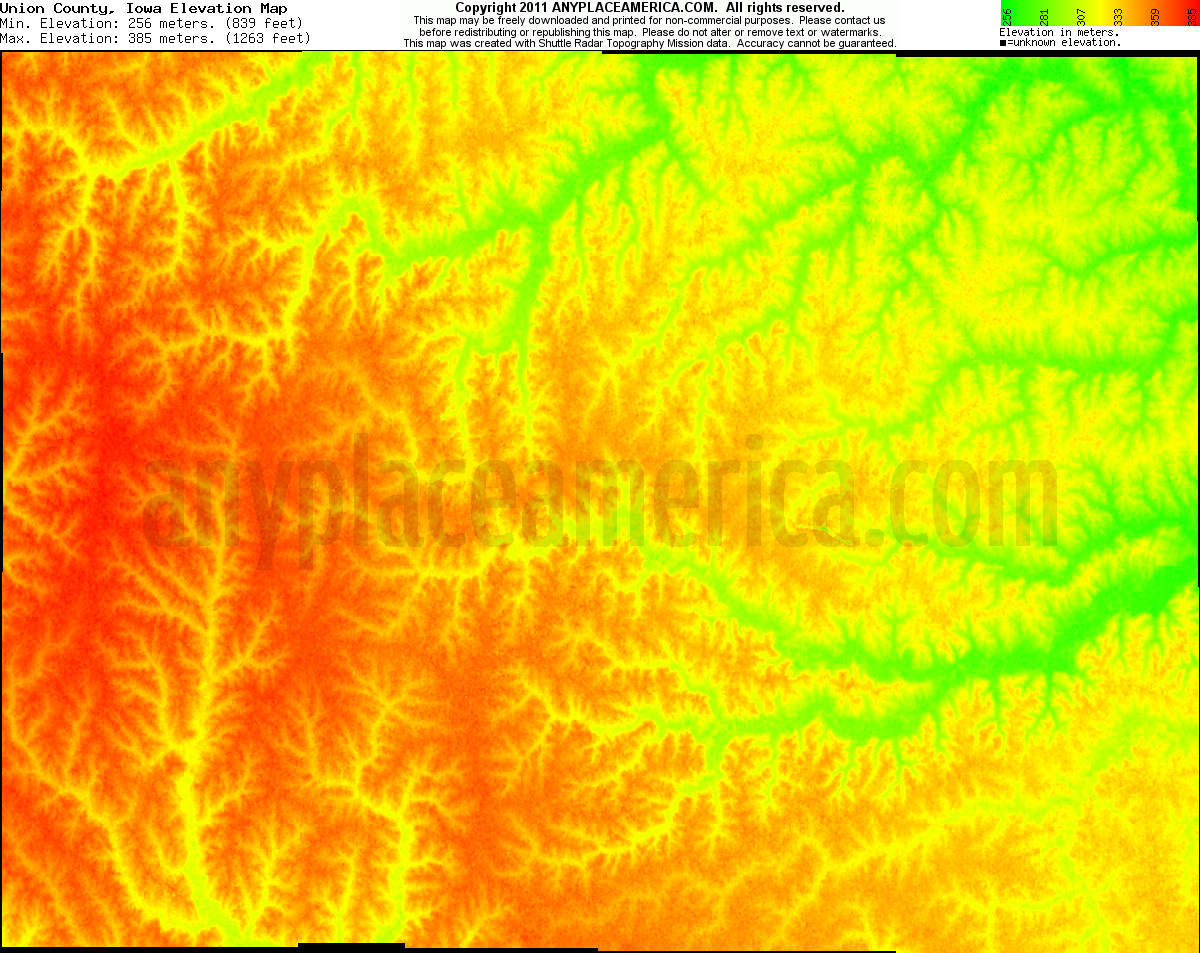 Free Union County, Iowa Topo Maps & Elevations