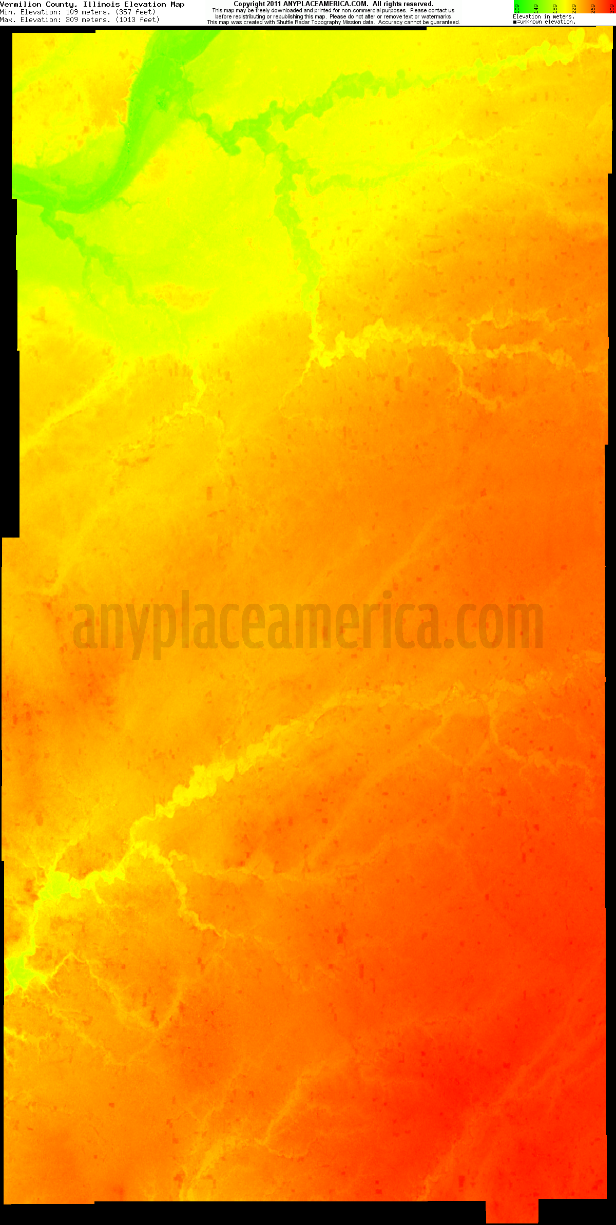 Free Vermilion County, Illinois Topo Maps & Elevations