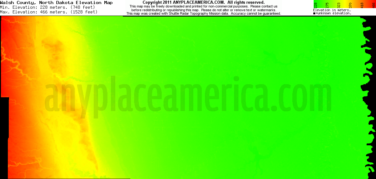 Free Walsh County, North Dakota Topo Maps & Elevations