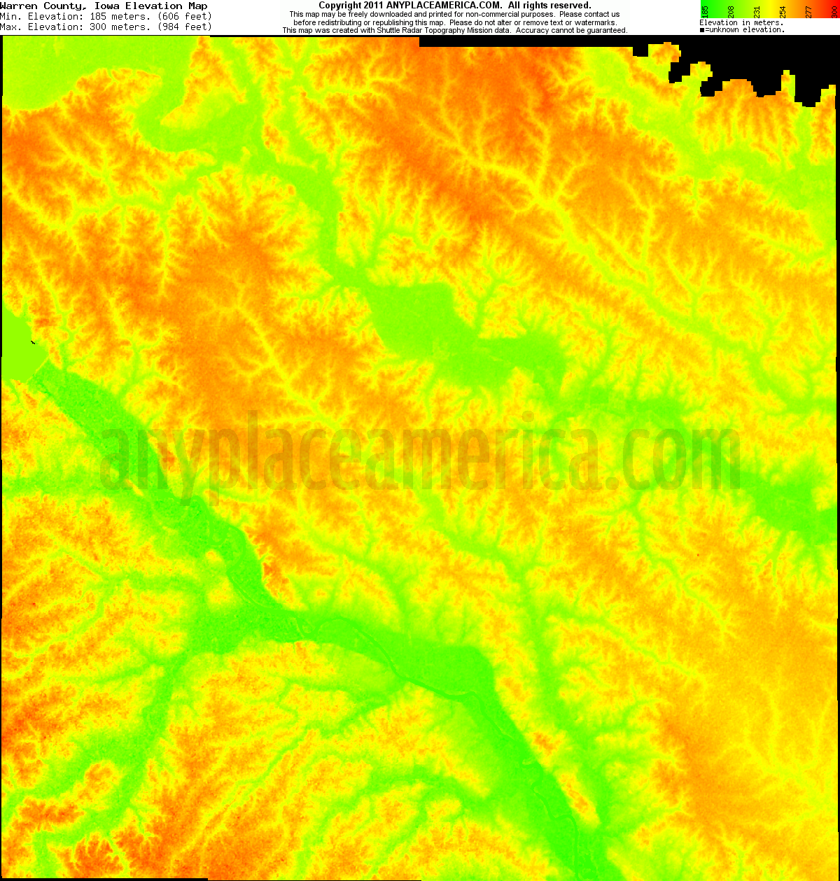Free Warren County, Iowa Topo Maps & Elevations