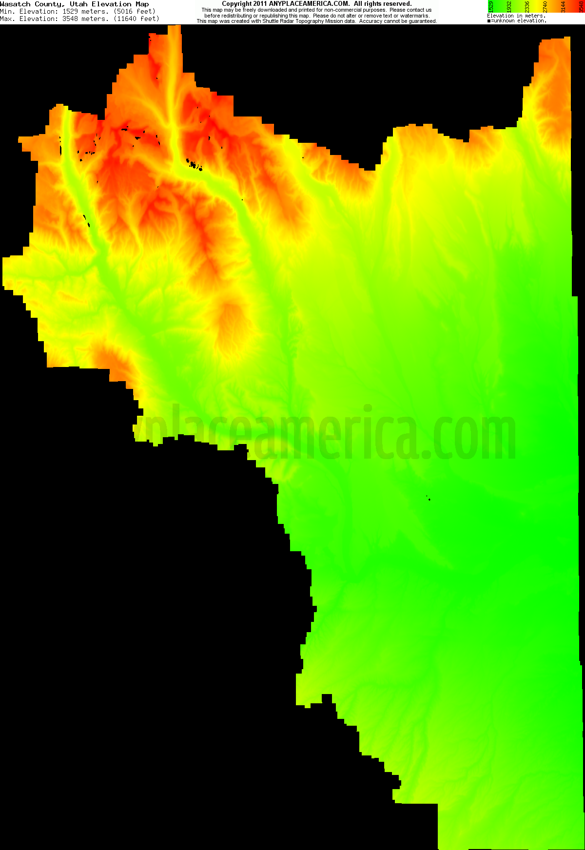 Free Wasatch County, Utah Topo Maps & Elevations