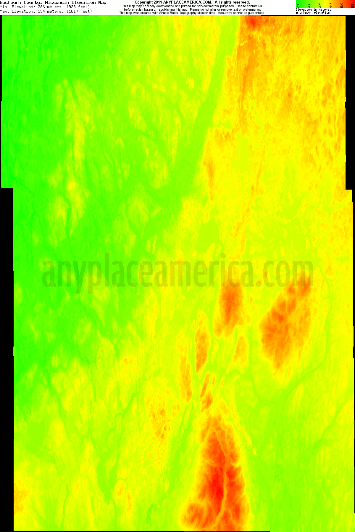 Free Washburn County, Wisconsin Topo Maps & Elevations