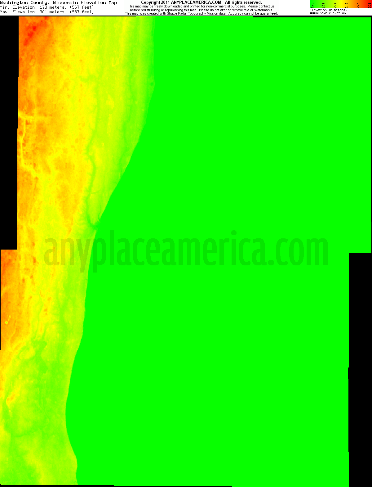 Free Washington County, Wisconsin Topo Maps & Elevations