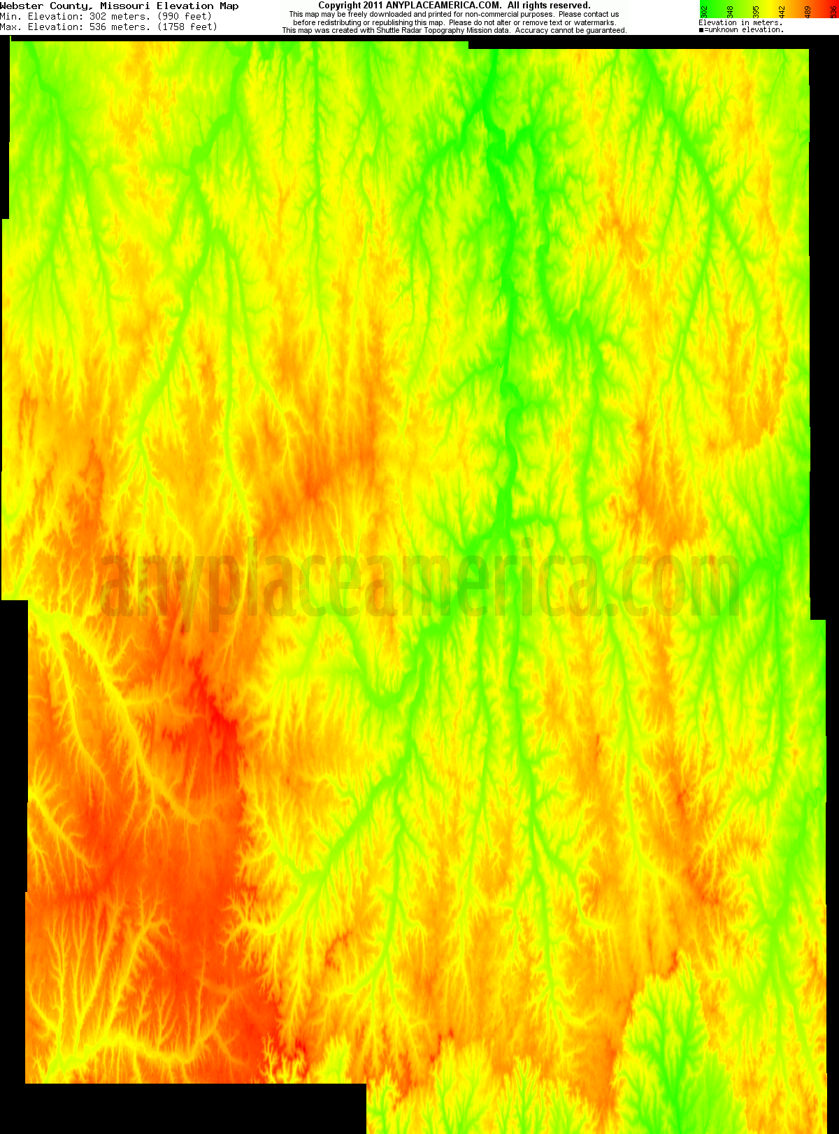 Free Webster County, Missouri Topo Maps & Elevations