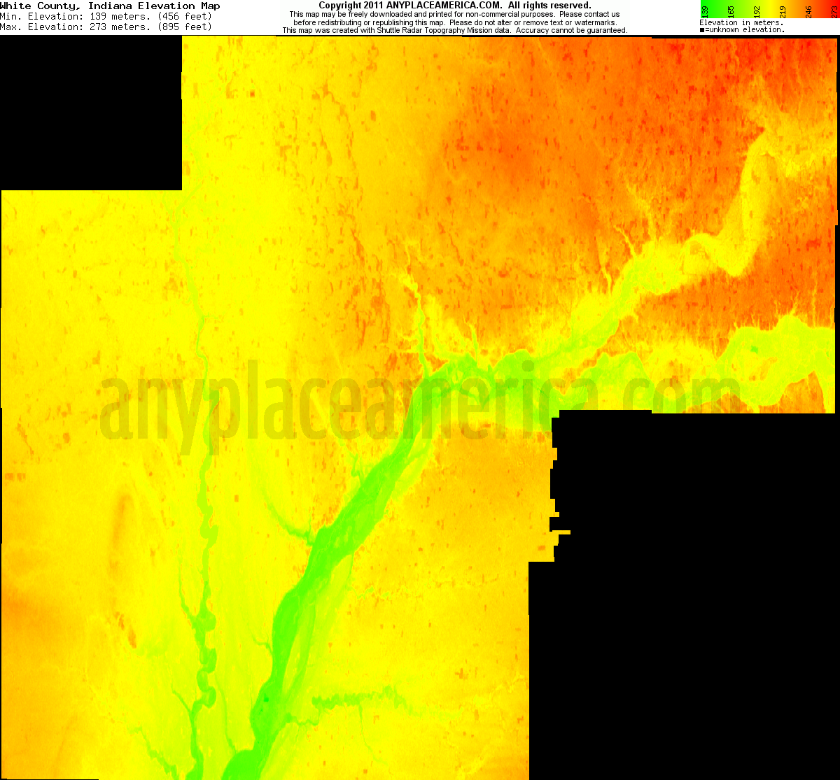 Free White County, Indiana Topo Maps & Elevations