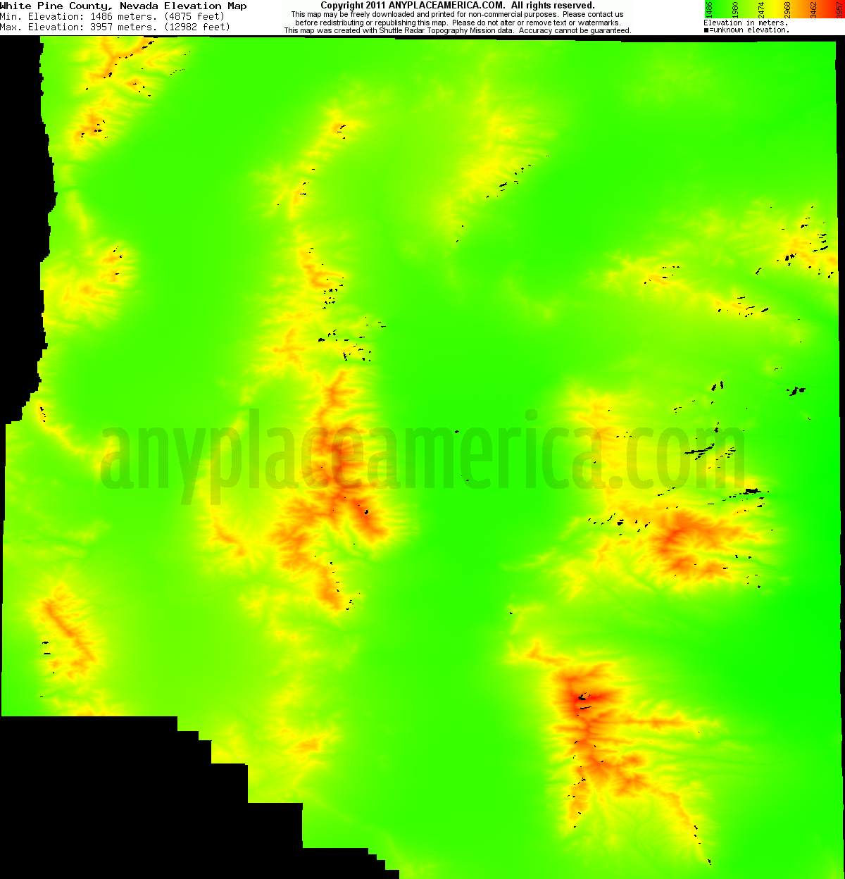 Free White Pine County, Nevada Topo Maps & Elevations