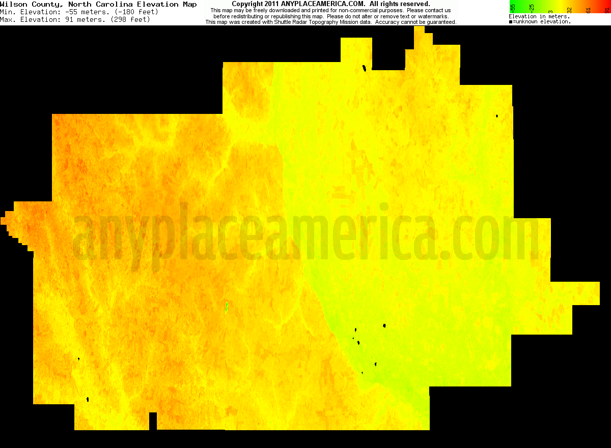 Free Wilson County, North Carolina Topo Maps & Elevations