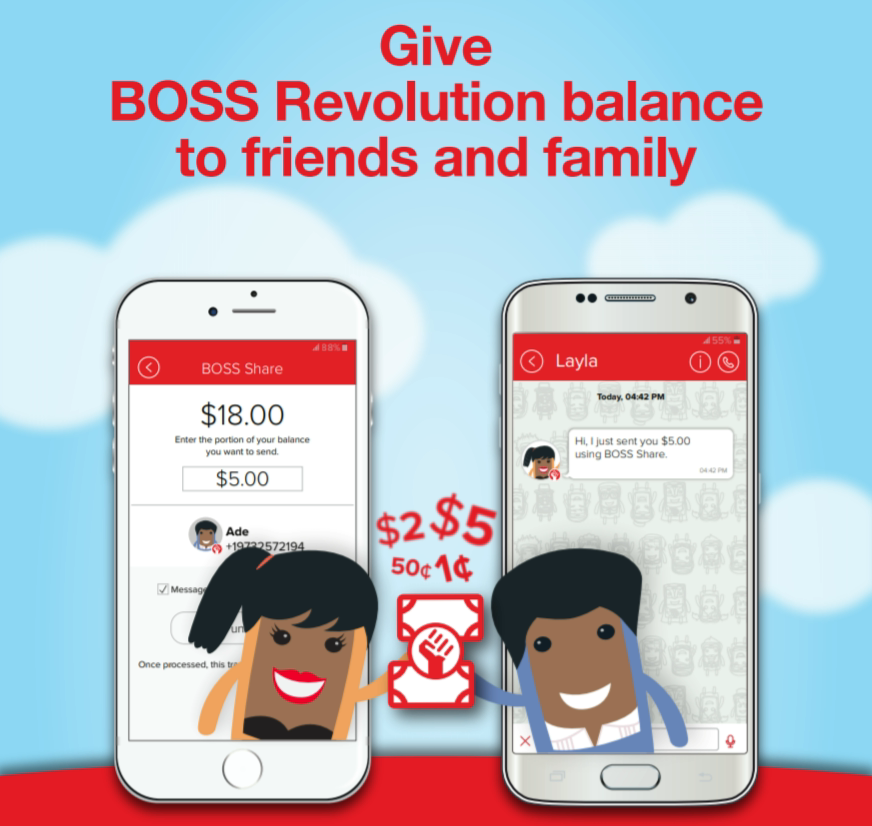BOSS Share | Give BOSS Revolution Credit to Friends and Family