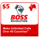 BOSS Revolution retailer for phone cards & phone accessories