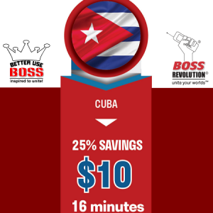 $10 Boss Revolution phone calling card | Call long distance from the USA