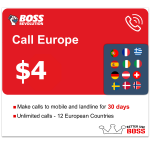 BOSS Revolution retailer for phone cards & phone accessories