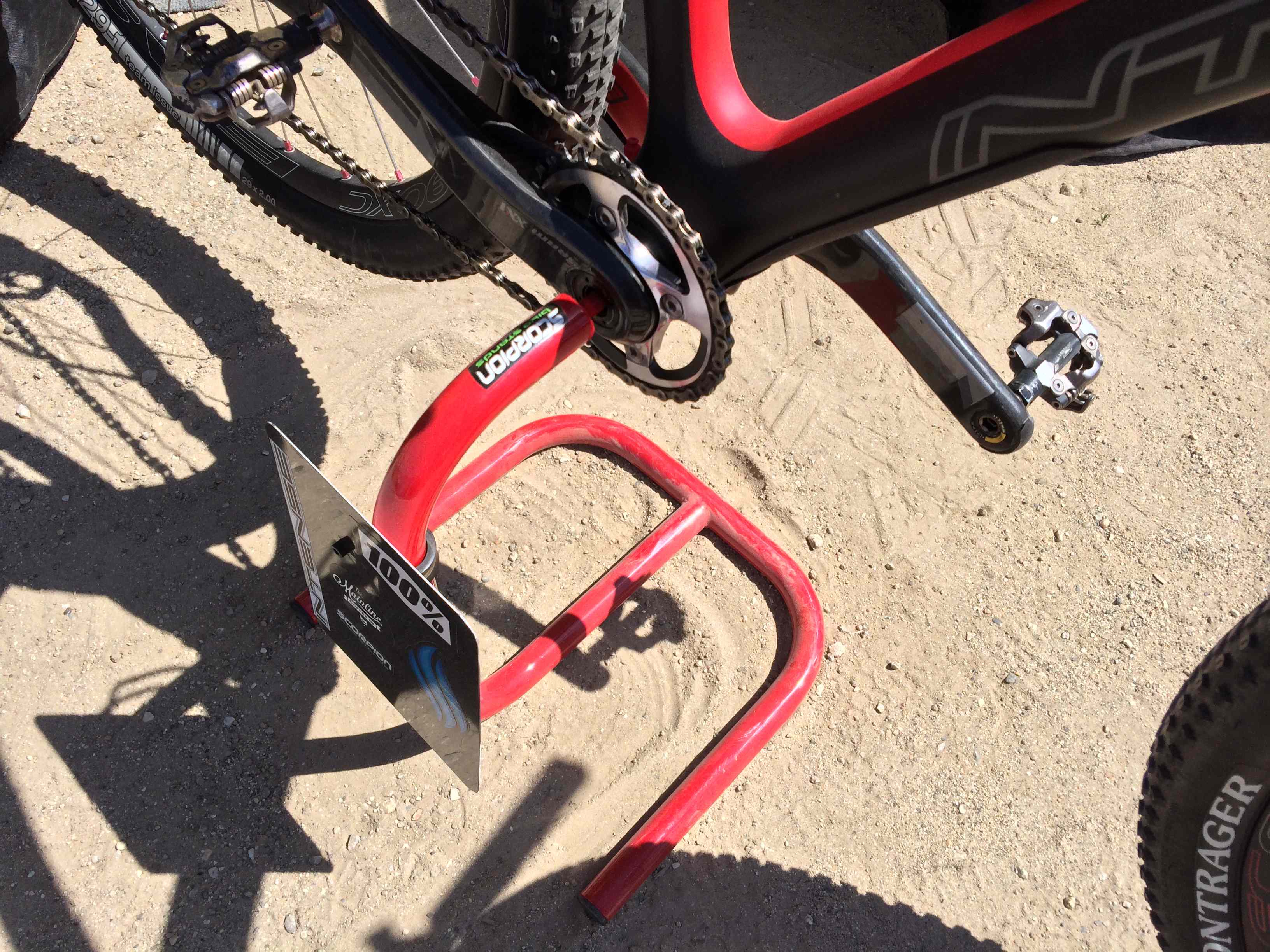 SOC14: Scorpion Builds Moto Style Stands For Bicycles - Bikerumor