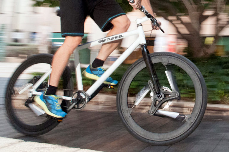Softwheel Fluent suspends (and damps) your bike by the wheels - Bikerumor