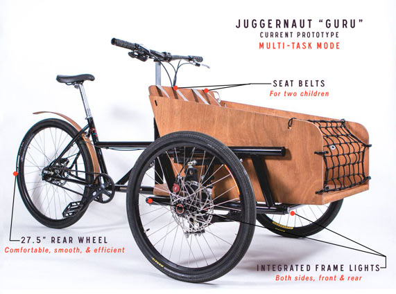 New Juggernaut Cargo Bike carries advanced steering & suspension ...
