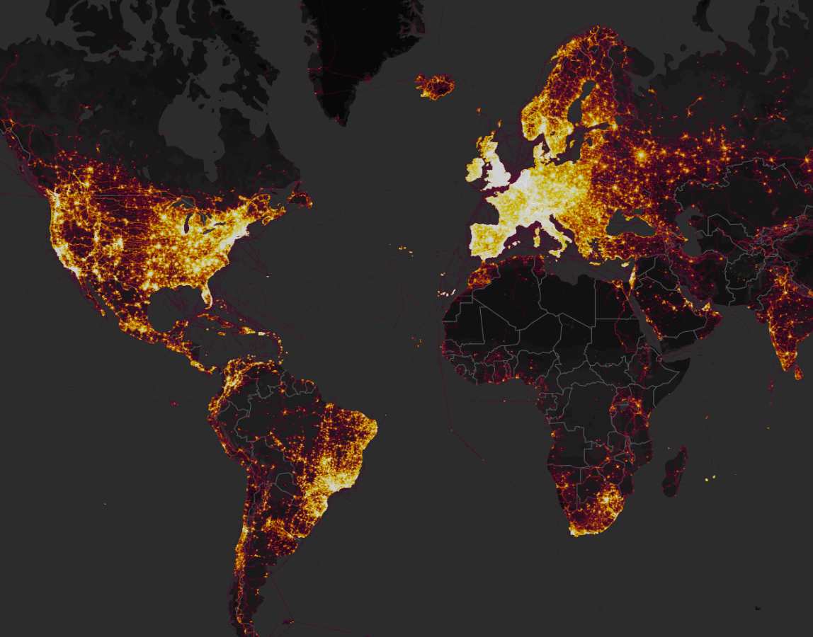 Strava Global Heatmap displays 17 billion miles of recorded activity ...