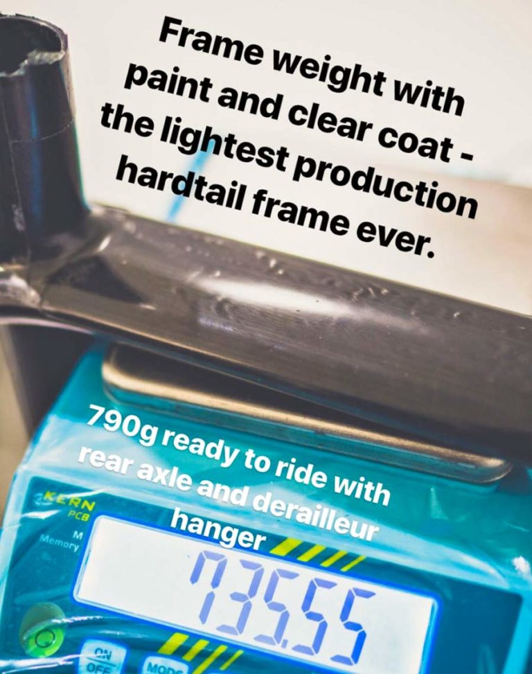 Unno Aora, new lightest production XC hardtail mountain bike frame