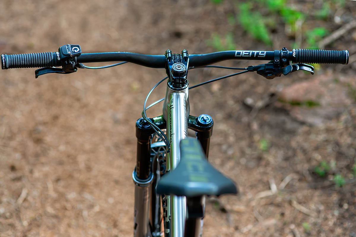 Mullet Cycles Honeymaker: Ti mixed wheel-size hardtail mountain bike ...