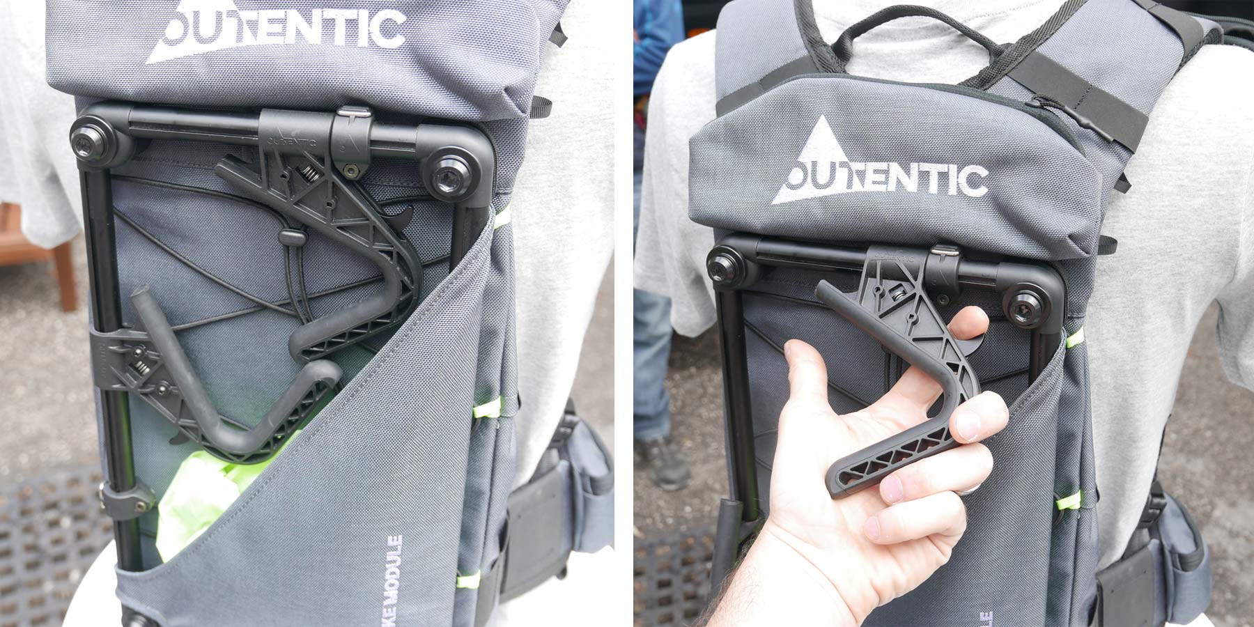 Outentic puts a bike on your back - modular backpack for enduro ...