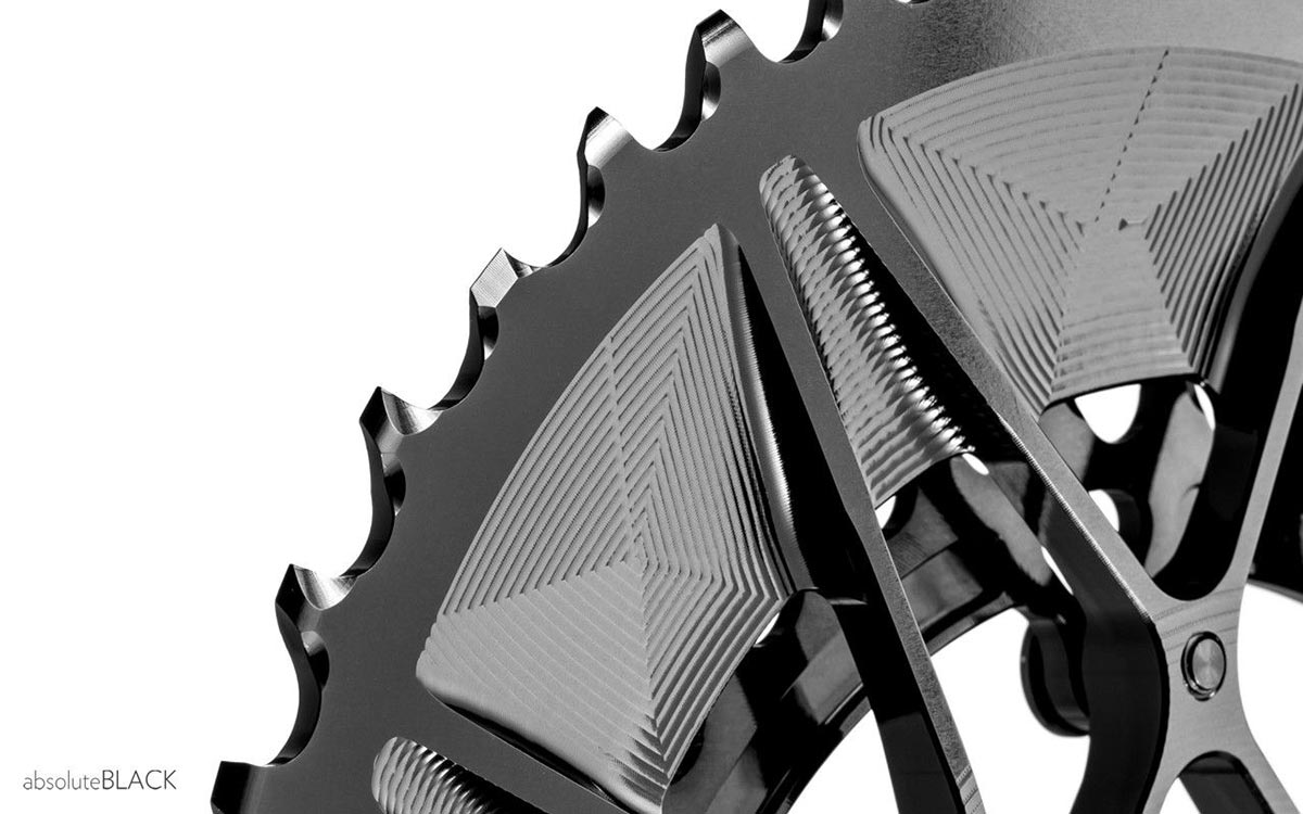 AbsoluteBLACK crank out 2X Cannondale Spidering Road Oval Chainring ...