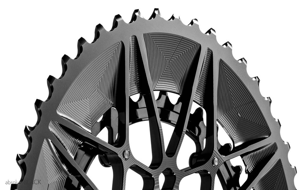 AbsoluteBLACK crank out 2X Cannondale Spidering Road Oval Chainring ...
