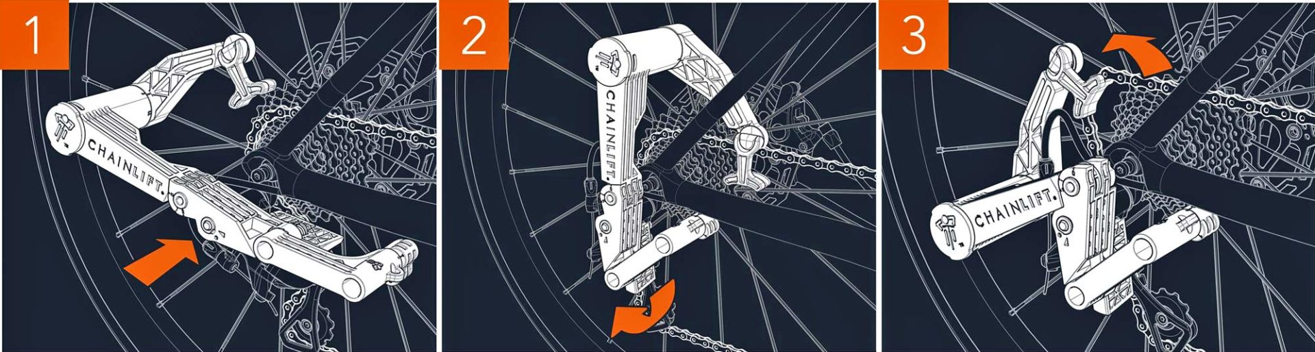 Chainlift tool does the dirty work of wheel removal & brake tuning ...