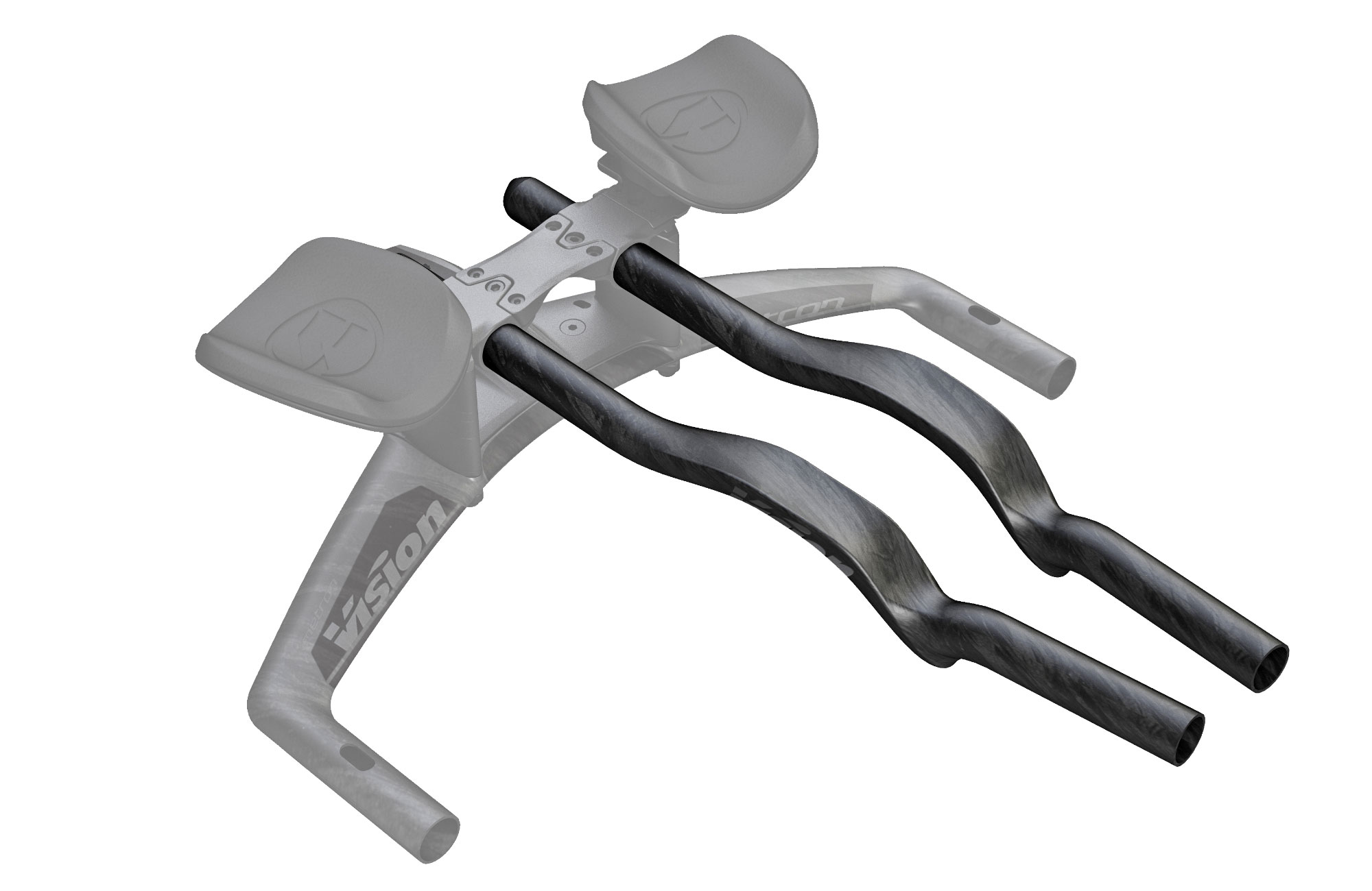 Vision clips on shapely Metron & Speed aero extensions, plus TriMax bar ...