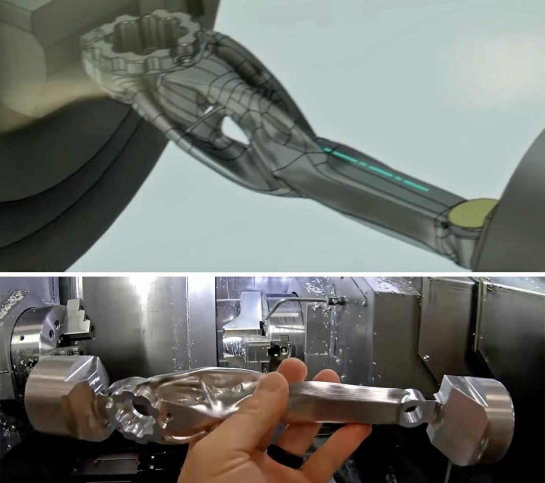 SRAM & Autodesk generative design craft prototype ti cranks - Bikerumor