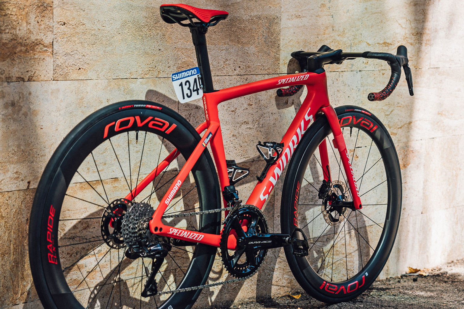 Vuelta red S-Works Tarmac SL7 of winner Remco Evenepoel | Edinburgh ...