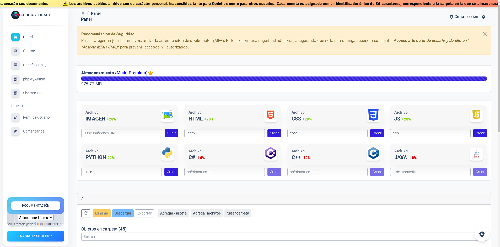 Documentación | Codeflex