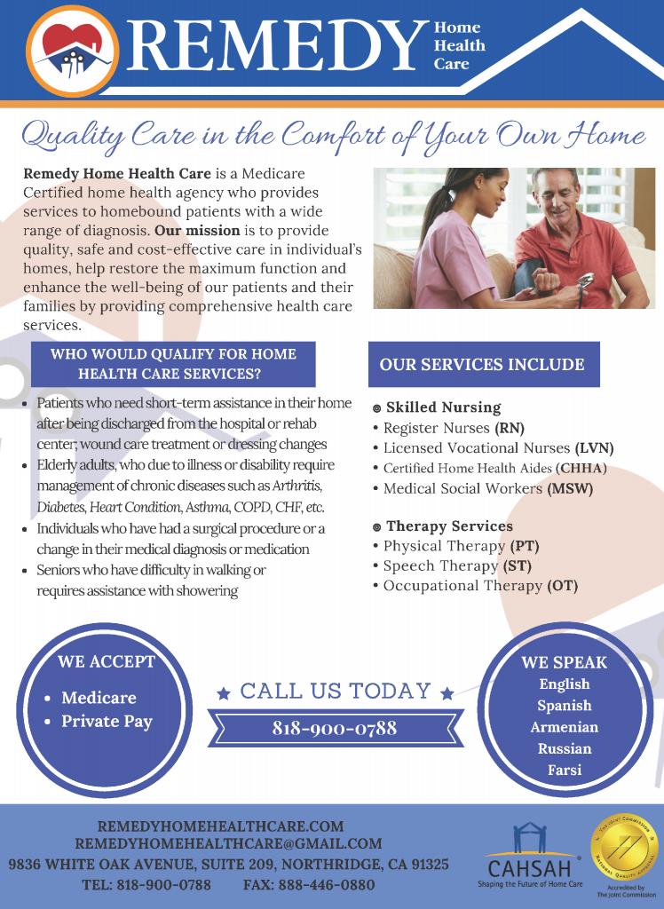 Remedy Home Health Care in Northridge, CA