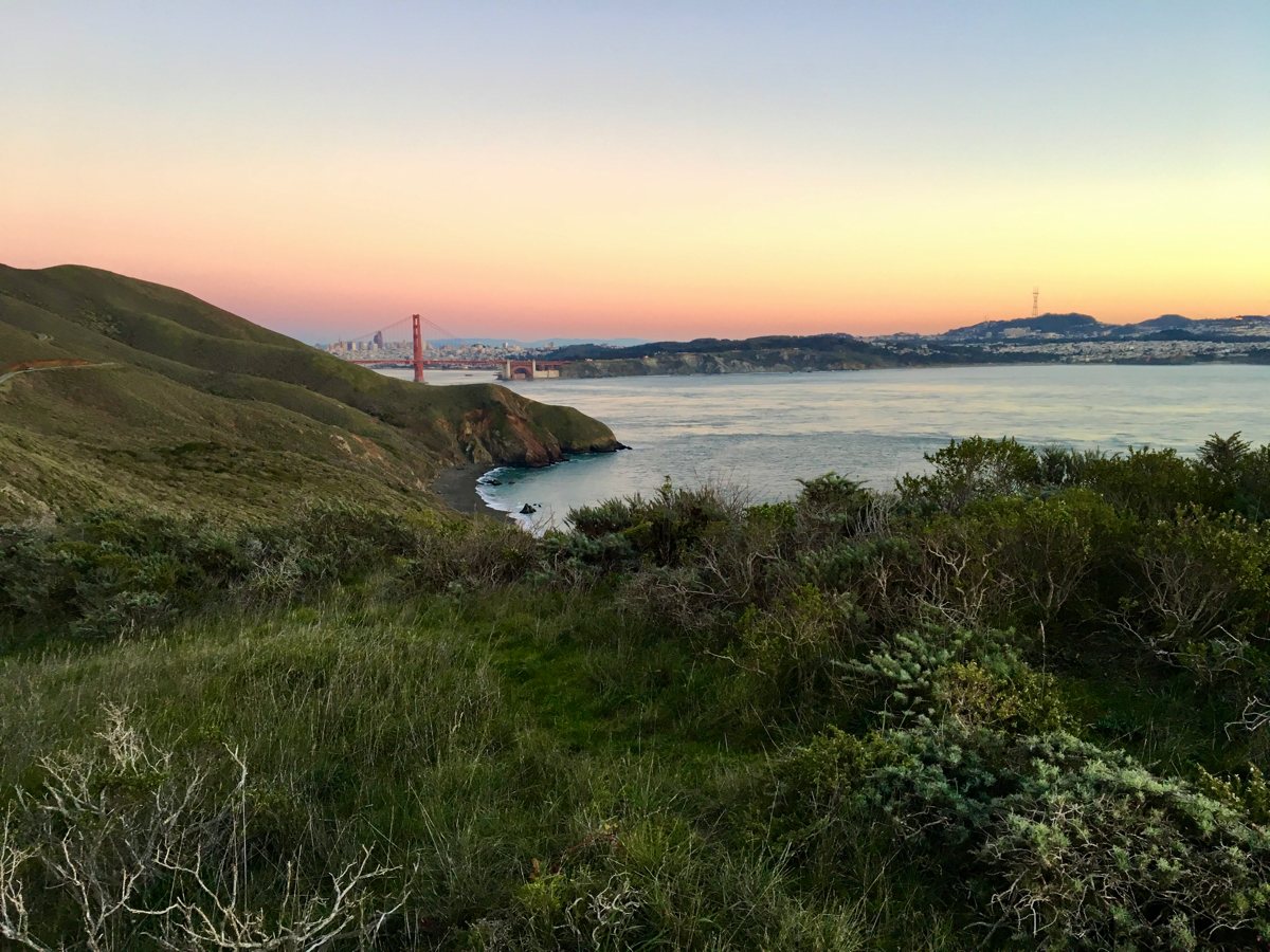 Sunset over the Golden Gate bridge – iRunFar